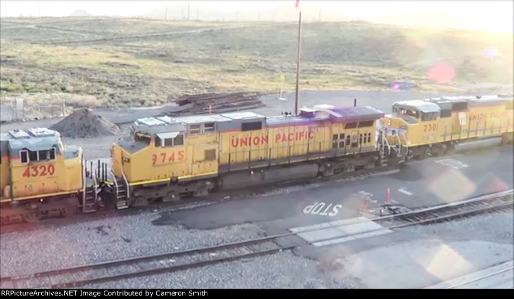 UP 9745 & 2301 head to the train